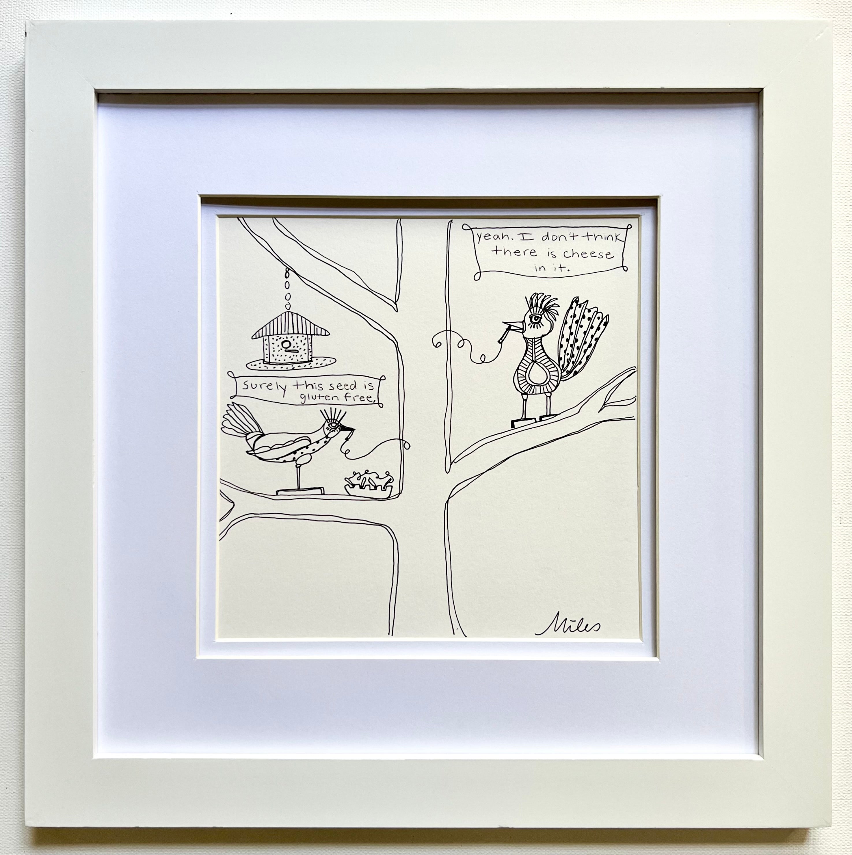 Chirp #2 | An original drawing by Miles Purvis Daniel – The Miller Gallery