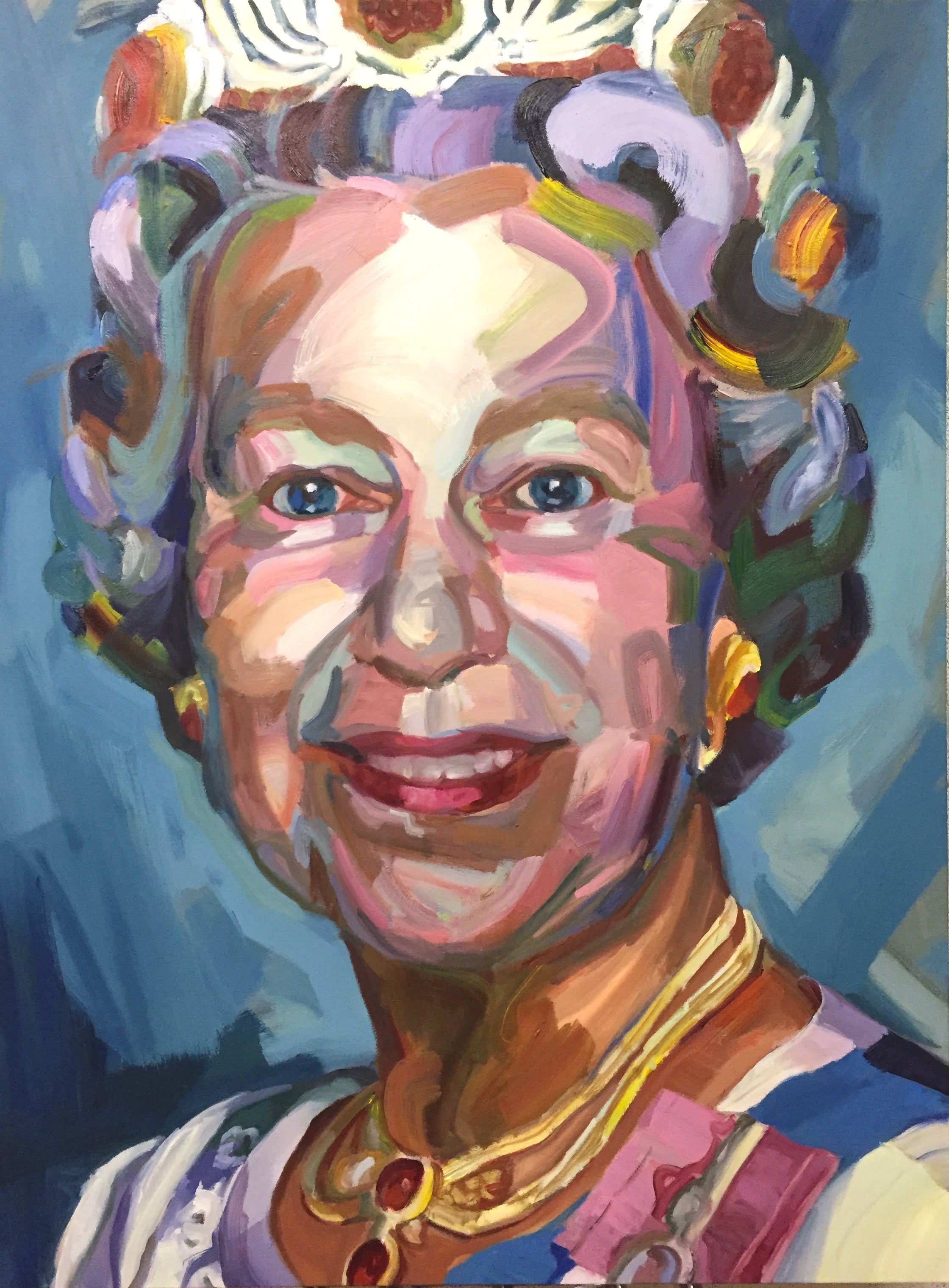 Queen Elizabeth II Print, museum quality archival print by Jo Hay – The ...