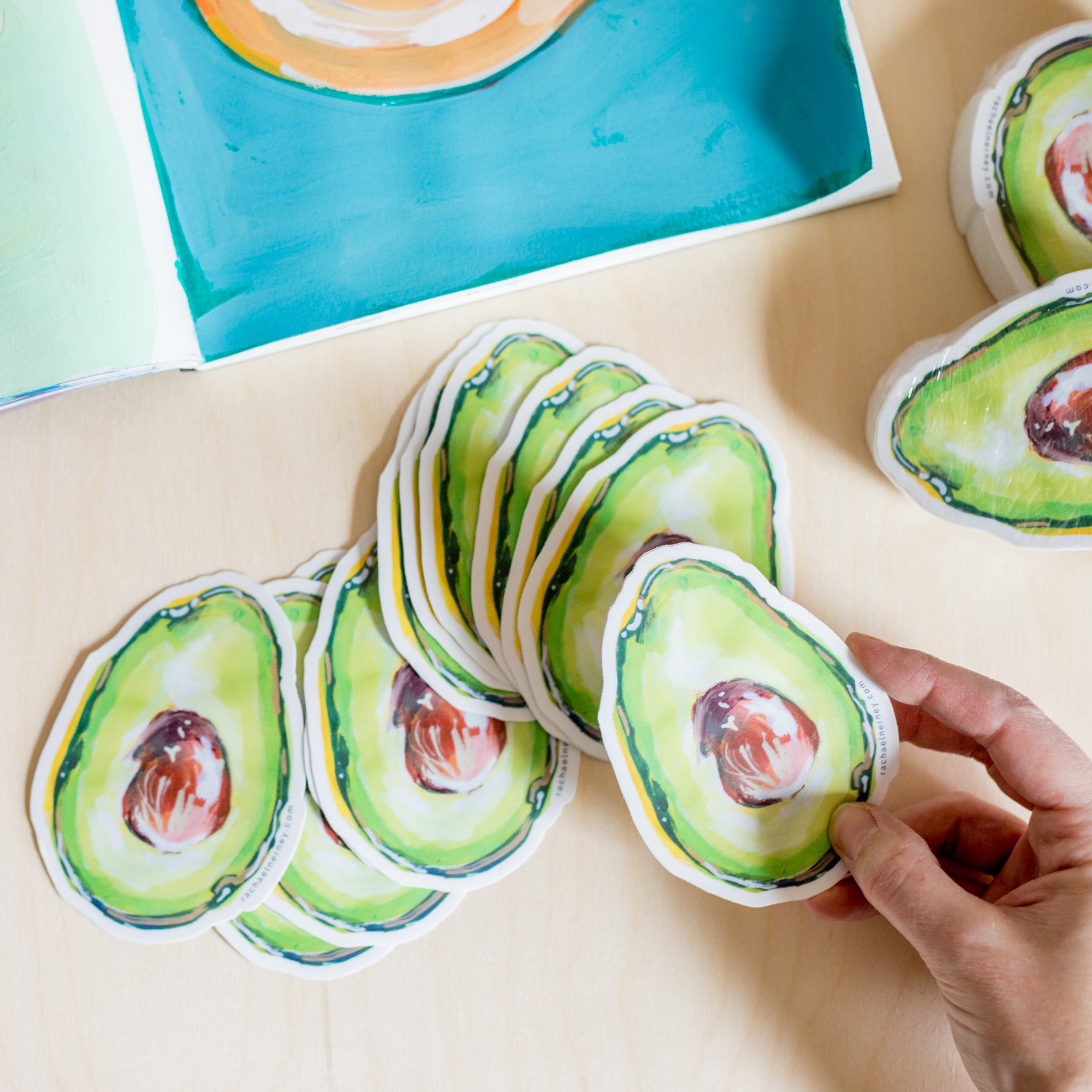 Avocado Sticker | 4" x 3" by Rachael Nerney – The Miller Gallery